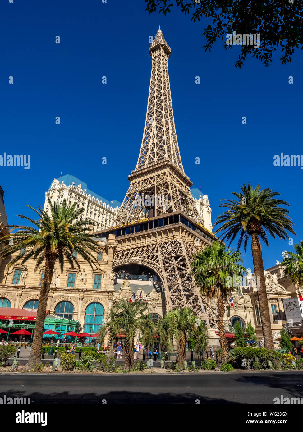 The Paris hotel in Las Vegas, Nevada. The hotel includes a half scale, 541-foot (165 m) tall ...