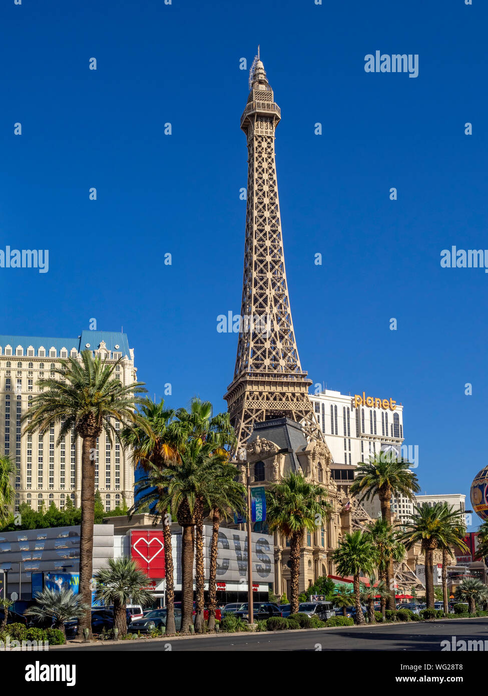 The Paris hotel in Las Vegas, Nevada. The hotel includes a half scale, 541-foot (165 m) tall ...