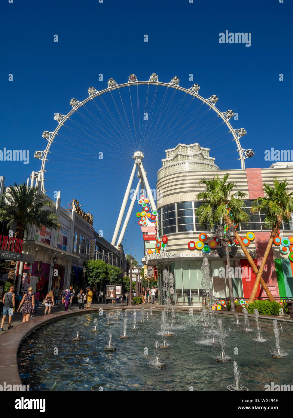 View of the the LINQ High Roller and Promenade of the LINQ Hotel ...