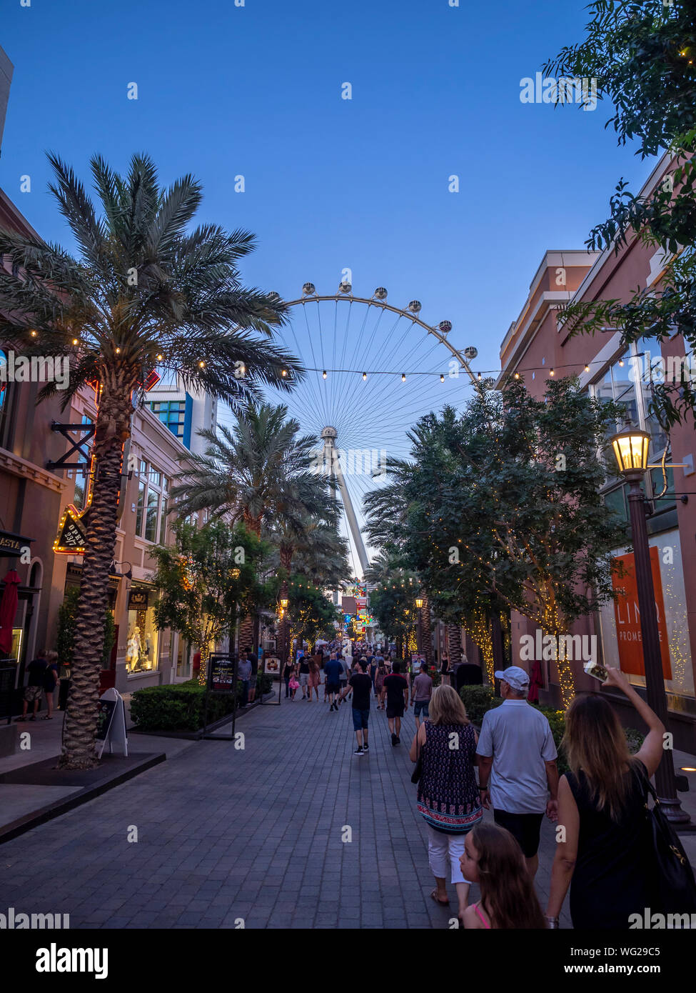View of the the LINQ High Roller and Promenade of the LINQ Hotel ...