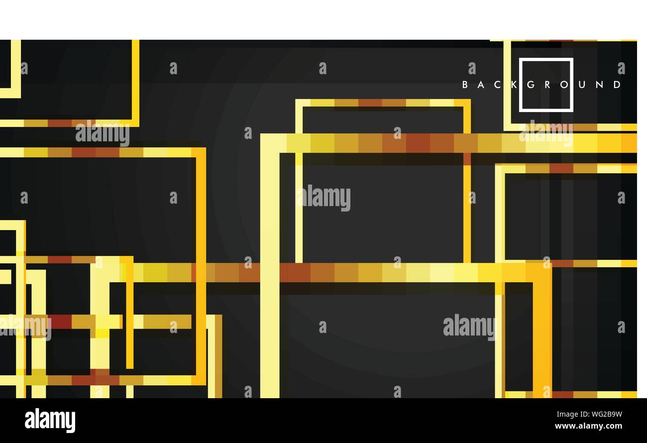 Vector Modern Abstract Squares Backgrounds . with a black and gold ...