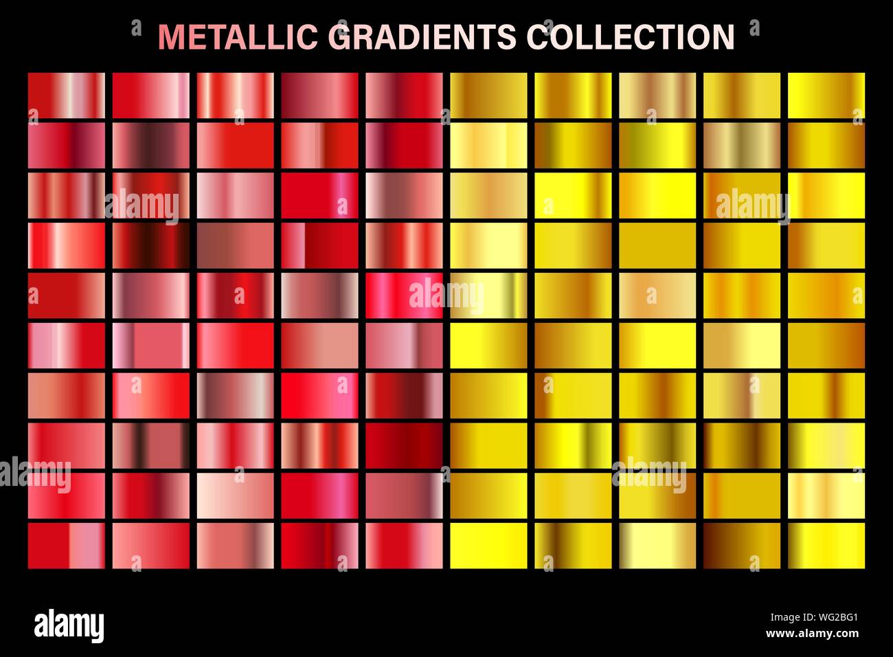 Ruby red and golden, yellow glossy gradient, gold metal foil texture ...
