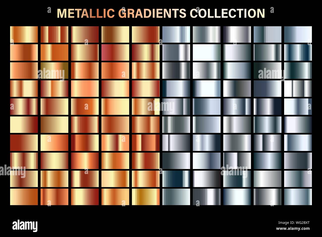 Silver and orange bronze glossy gradient, metal foil texture. Color ...