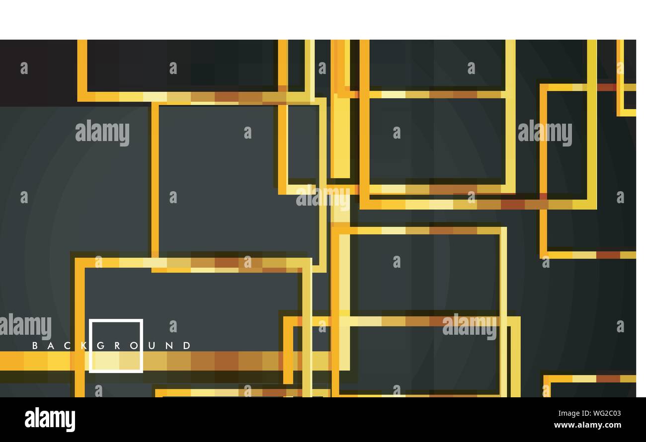 Vector Modern Abstract Squares Backgrounds . with a black and gold ...