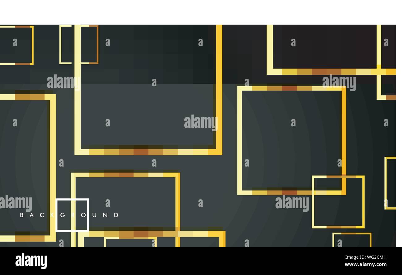 Vector Modern Abstract Squares Backgrounds . with a black and gold ...