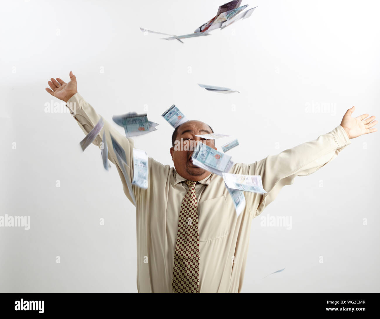 Throwing money and man hi-res stock photography and images - Alamy
