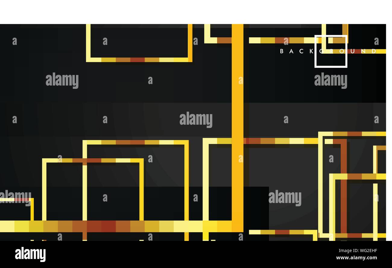 Vector Modern Abstract Squares Backgrounds . with a black and gold ...