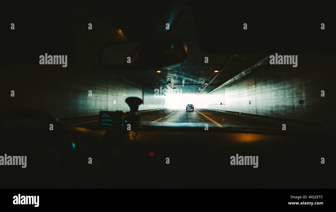 Car driving through tunnel hi-res stock photography and images - Alamy