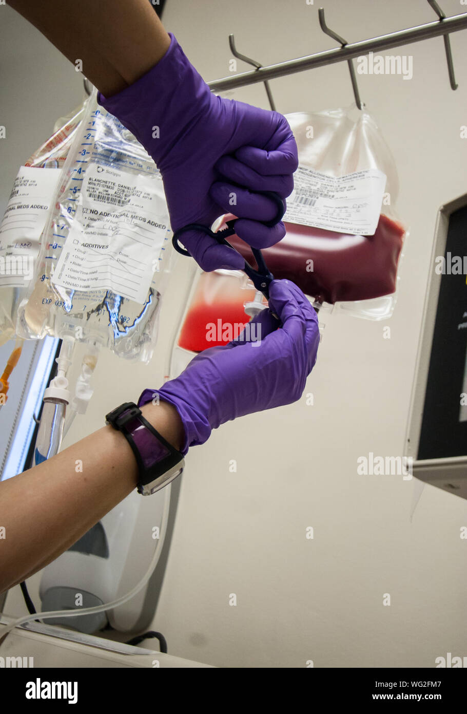 Iv bag blood hi-res stock photography and images - Alamy