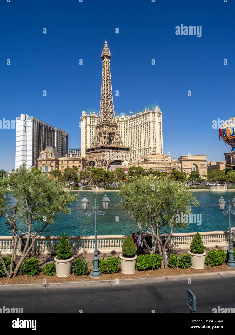 The Paris hotel in Las Vegas, Nevada. The hotel includes a half scale, 541-foot (165 m) tall ...