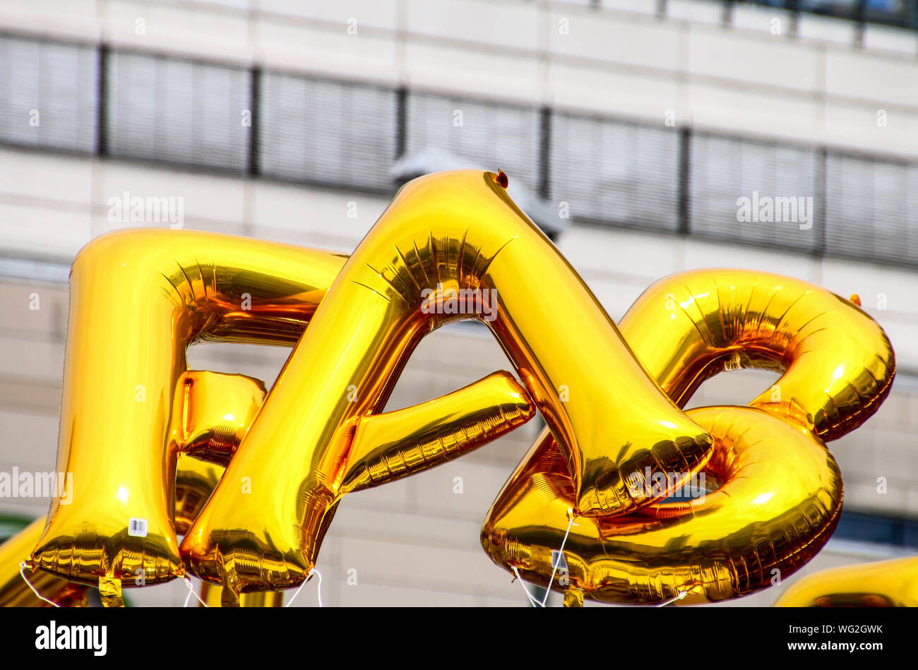 Balloon letters hi-res stock photography and images - Alamy