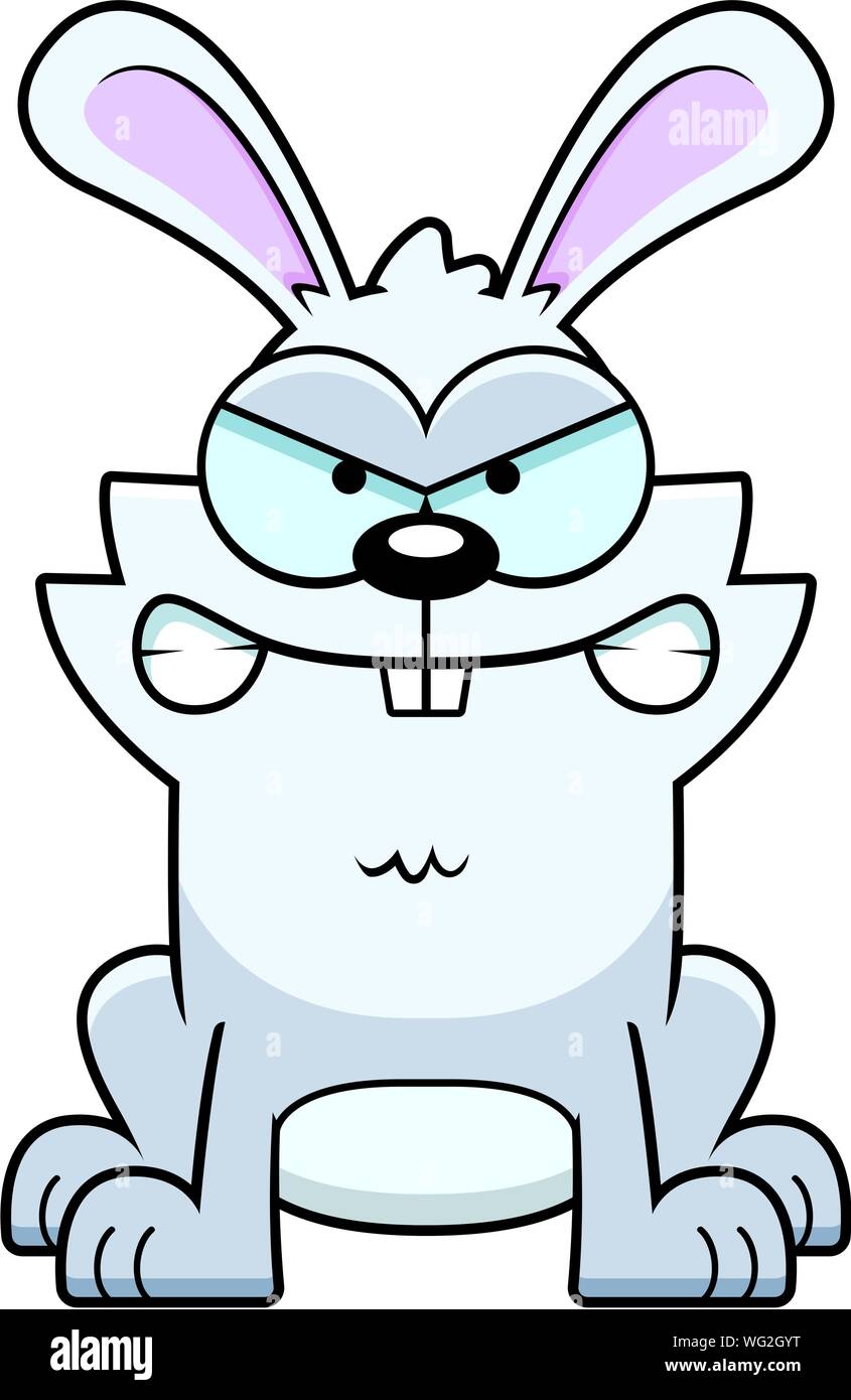 A cartoon illustration of a rabbit looking mad Stock Vector Image & Art ...