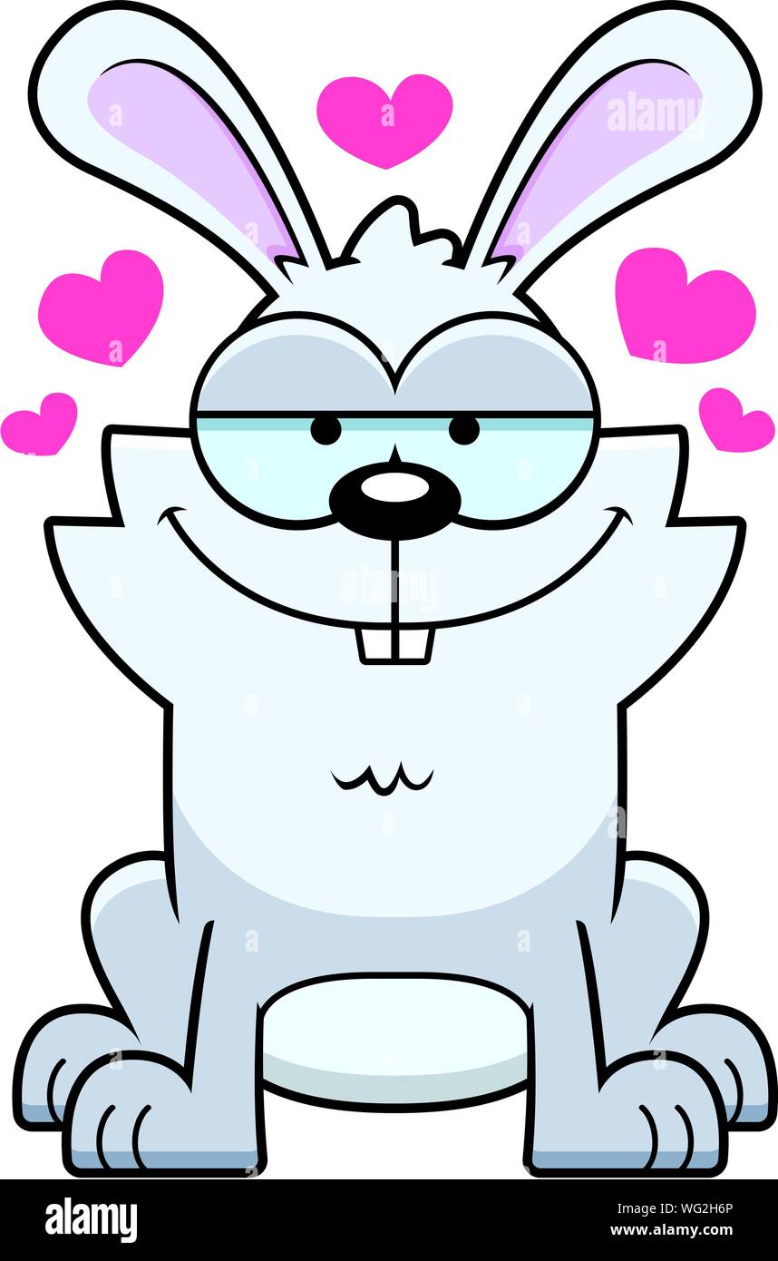 A cartoon illustration of a rabbit in love Stock Vector Image & Art - Alamy
