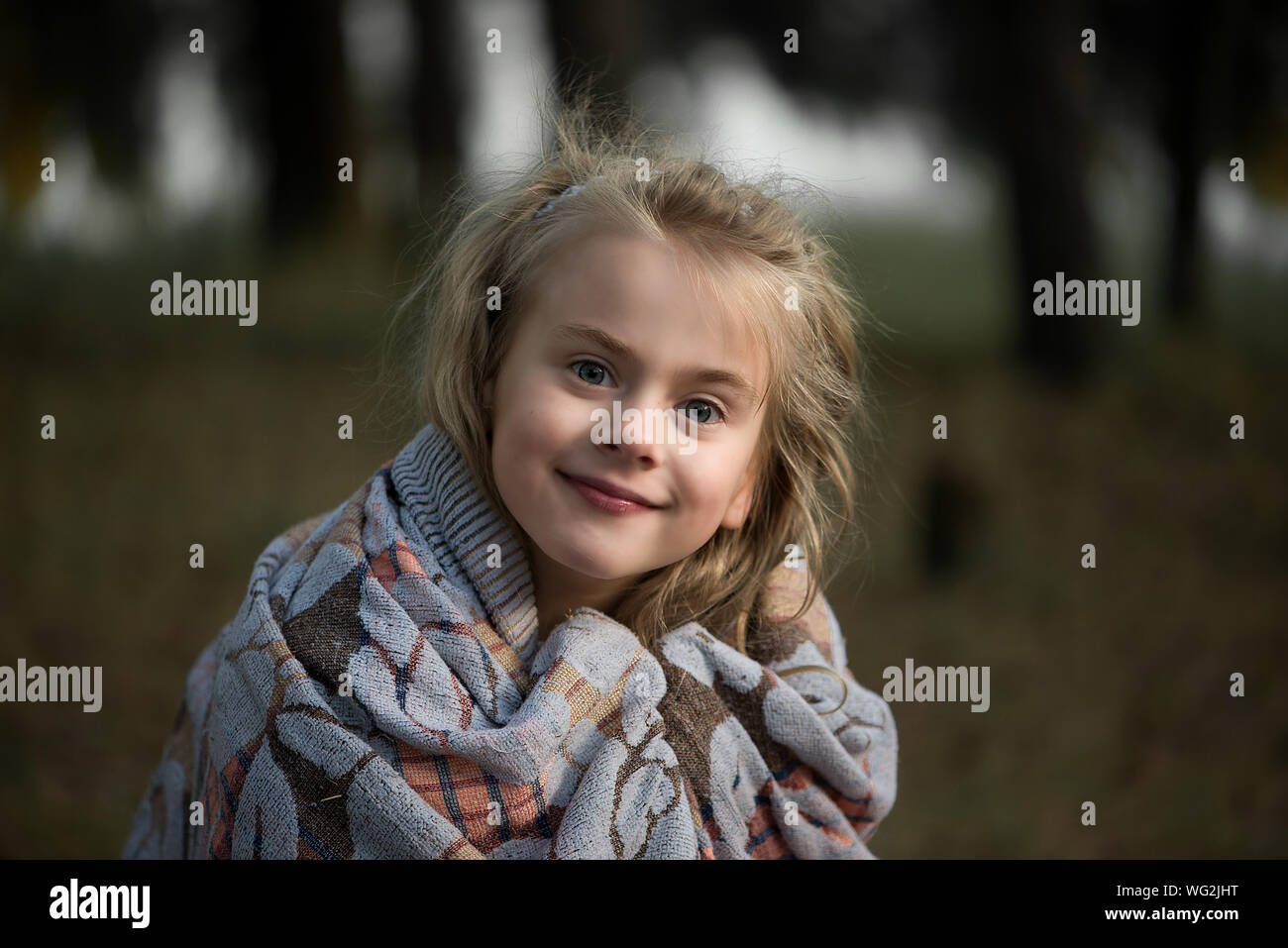 Girl Wrapped In Blanket High Resolution Stock Photography and Images ...