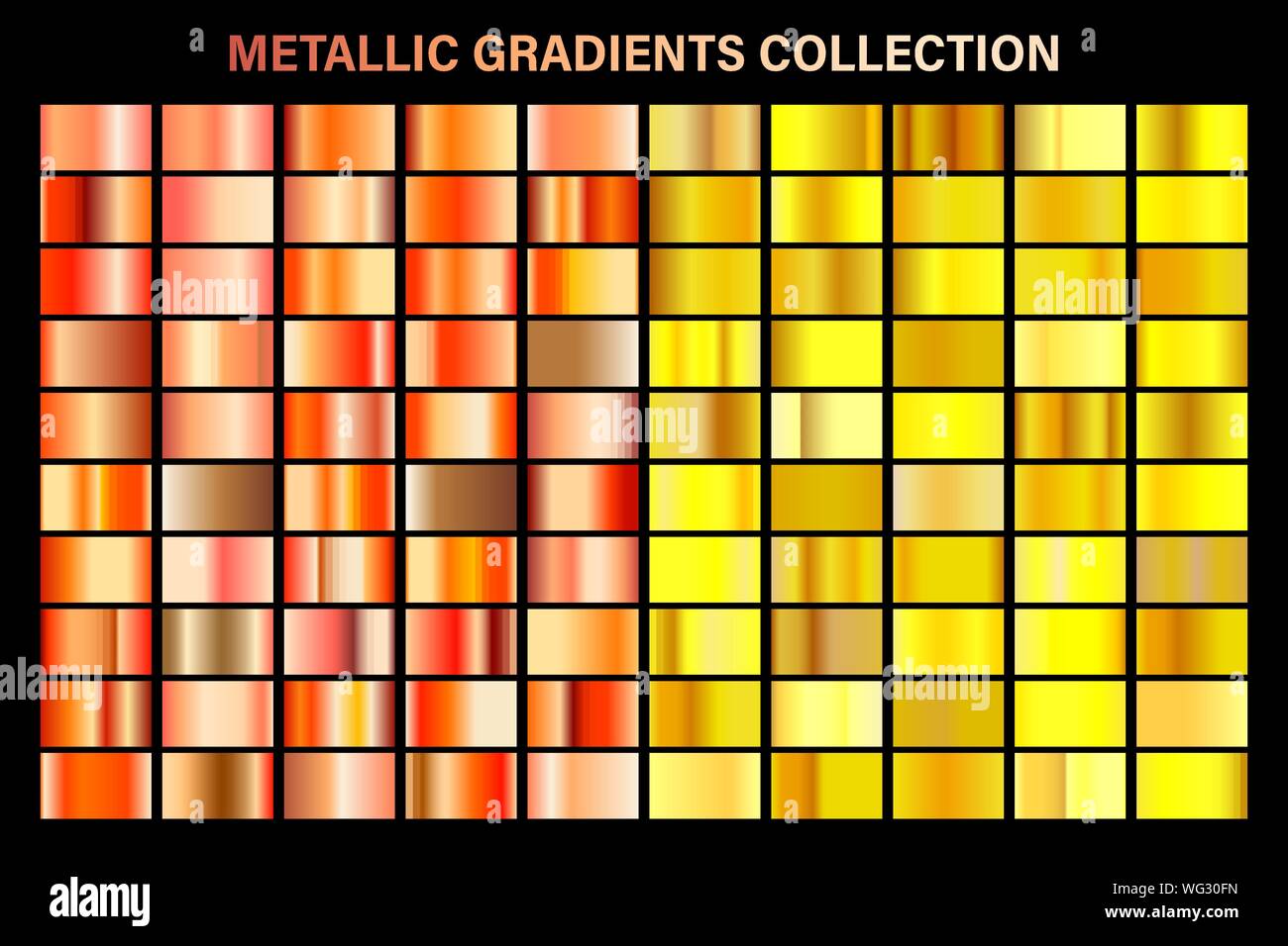 Golden, yellow and orange bronze gradient, gold metal foil texture ...