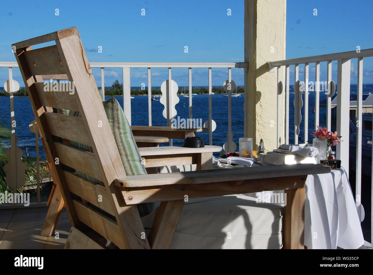 Chair on terrace hi-res stock photography and images - Alamy