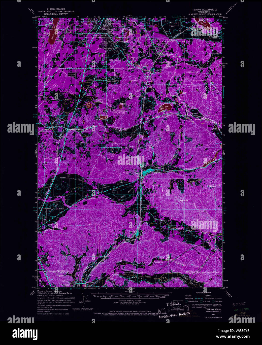 Tenino washington state map hi-res stock photography and images - Alamy