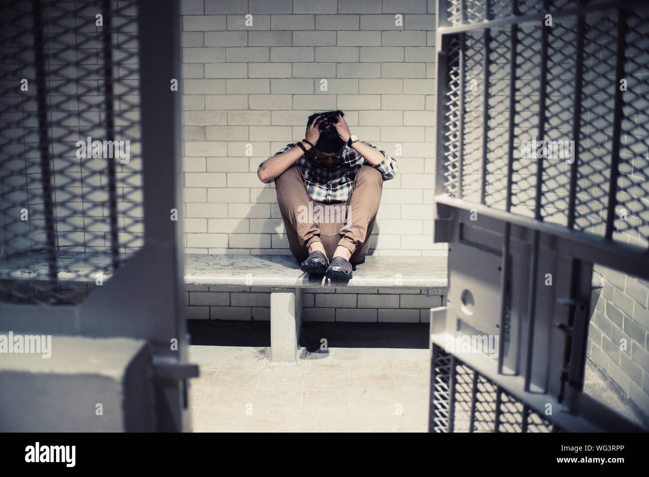 Man prison cell hi-res stock photography and images - Alamy