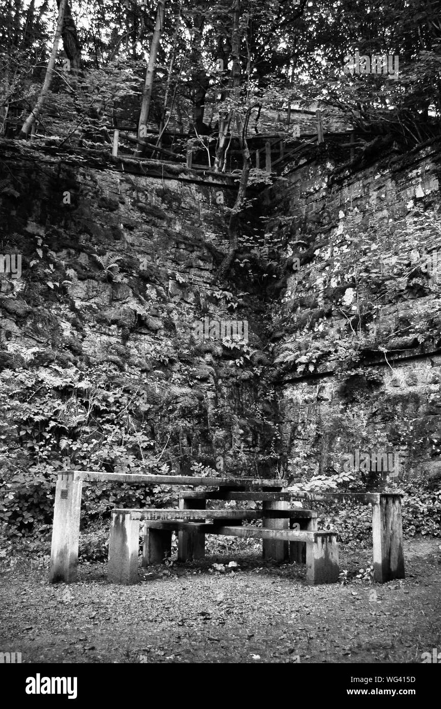 Old wooden benches hi-res stock photography and images - Alamy