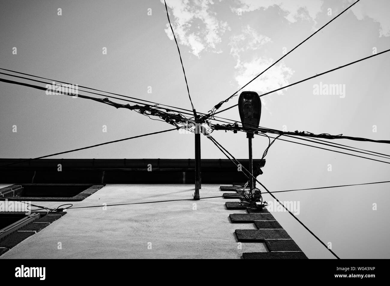 Electricity cables on building hi-res stock photography and images - Alamy
