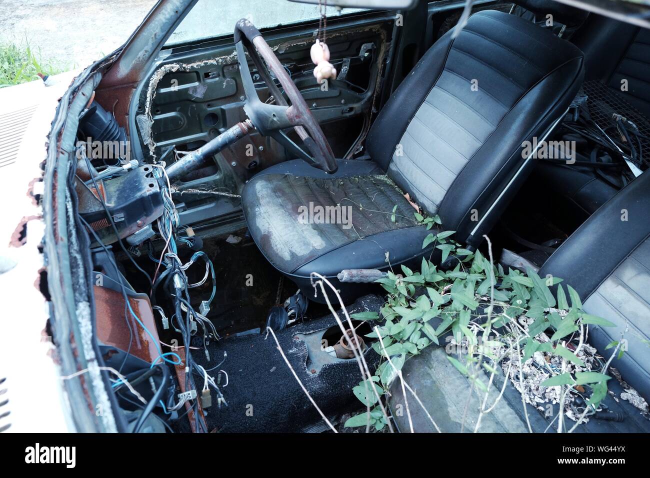 Old Broken Car Interior High Resolution Stock Photography and Images ...