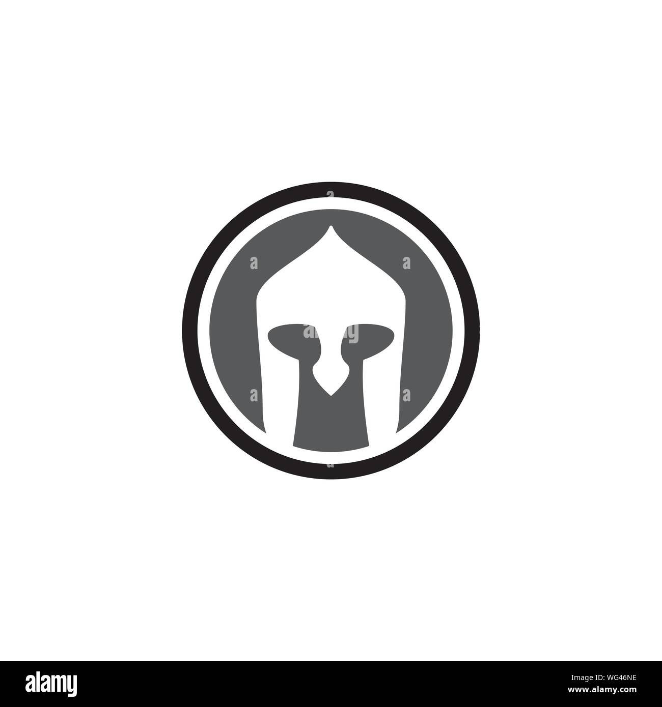 Spartan helmet graphic design template vector isolated Stock Vector ...