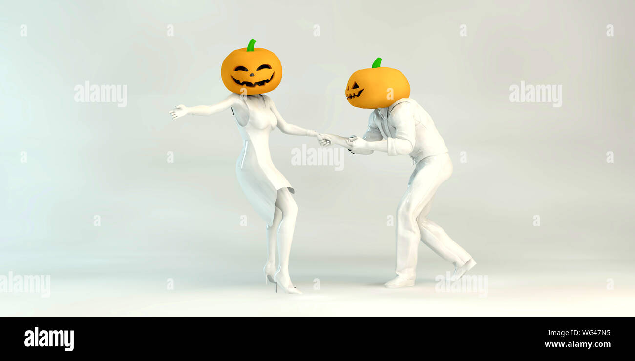 Halloween Dinner and Dance Spooky Party Pumpkin Stock Photo - Alamy