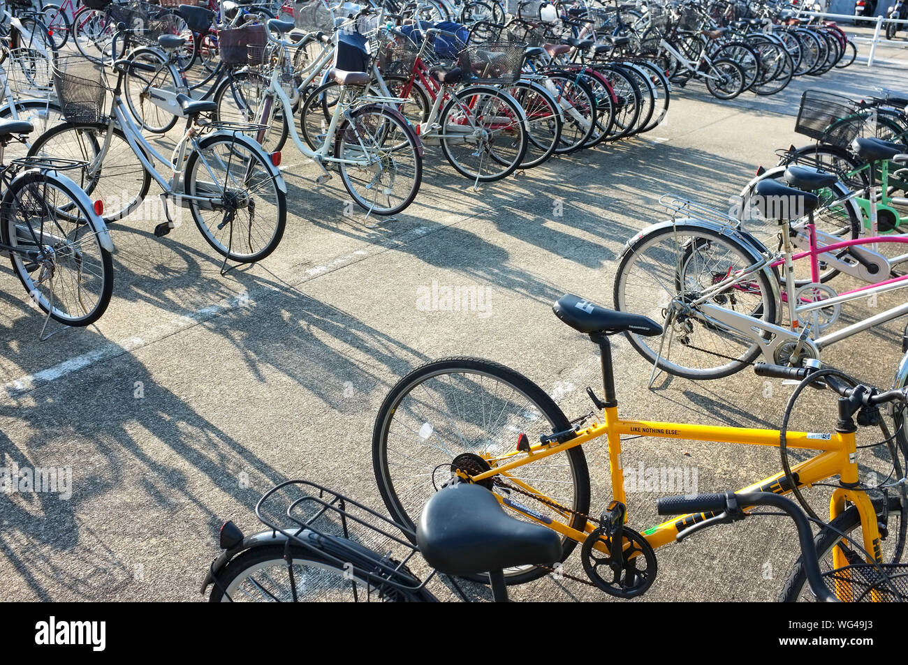 A bicycle parking in Osaka, Japan Stock Photo - Alamy