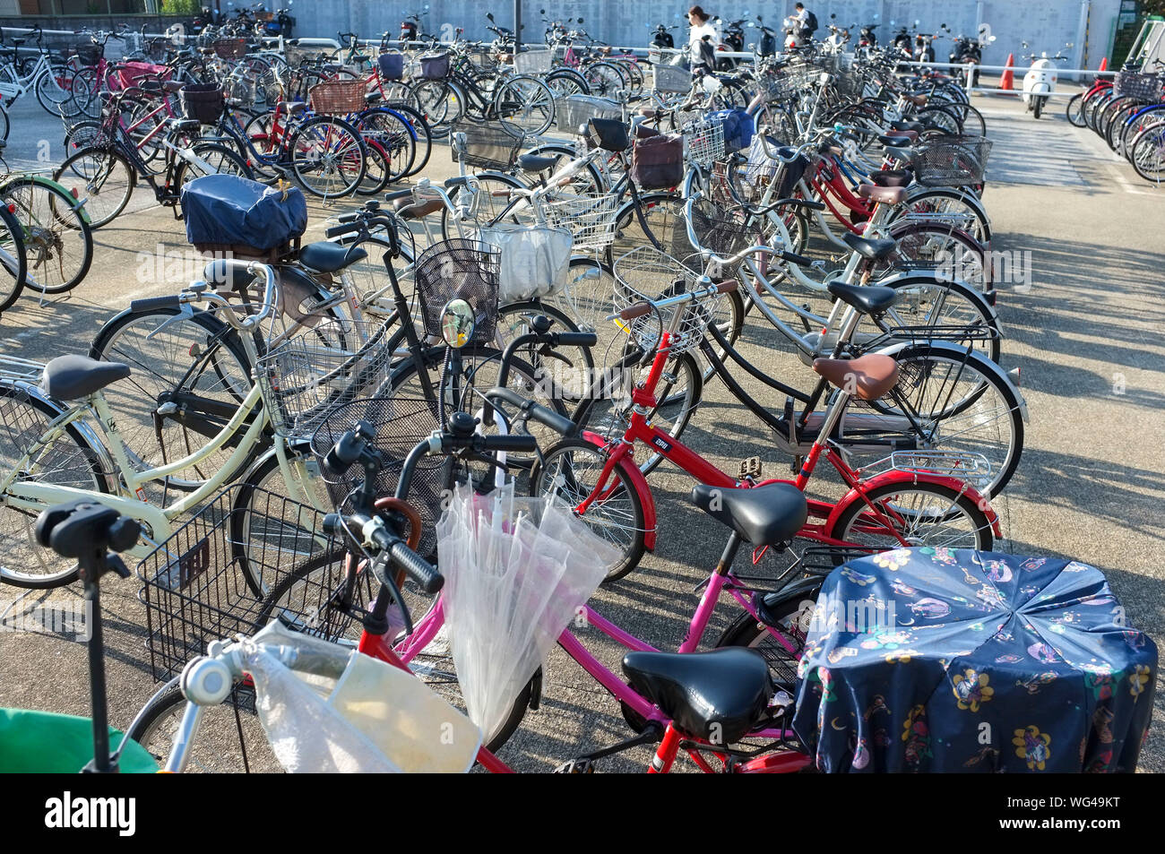 A bicycle parking in Osaka, Japan Stock Photo - Alamy