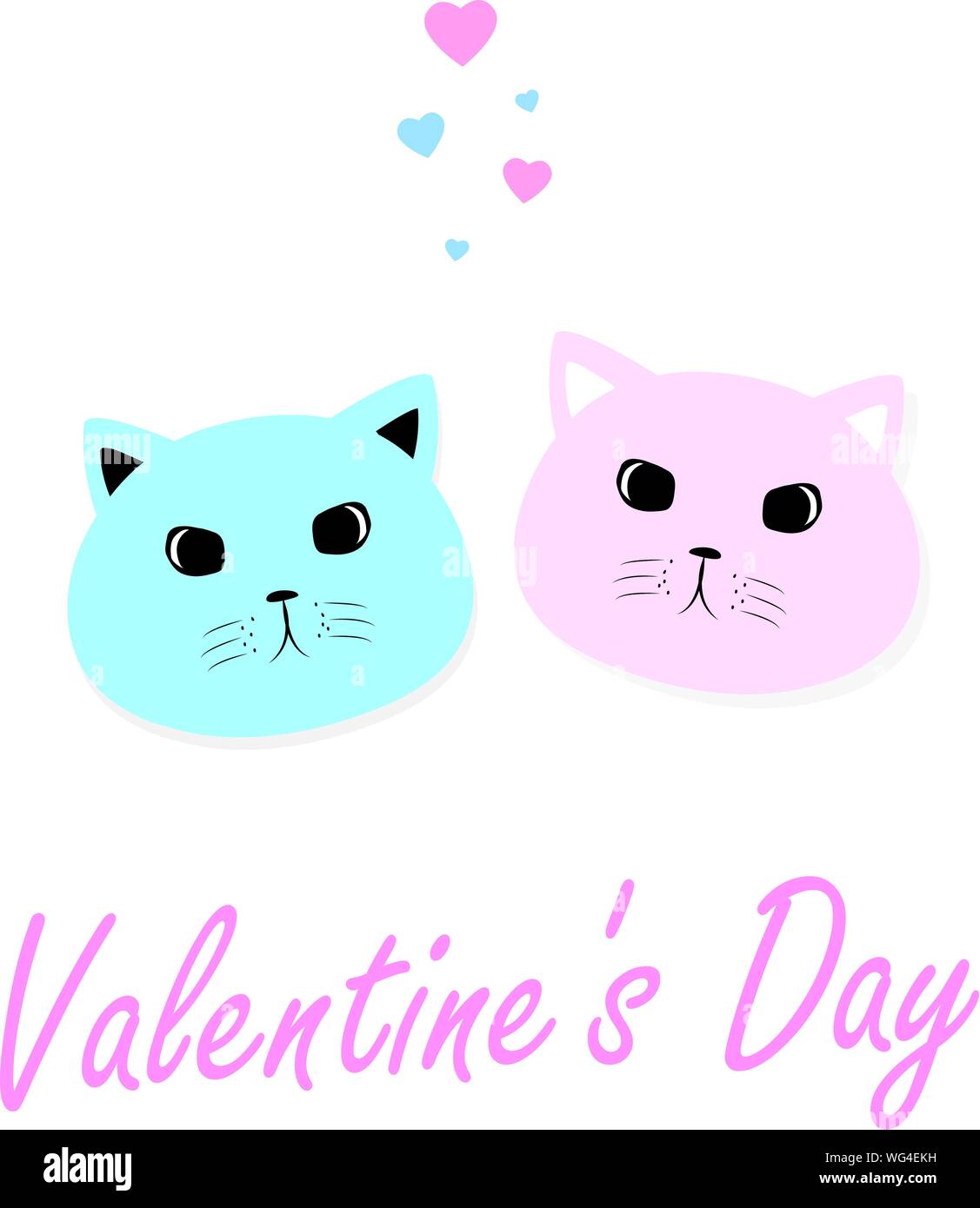 Doodle couple cat animal Stock Vector Images - Alamy