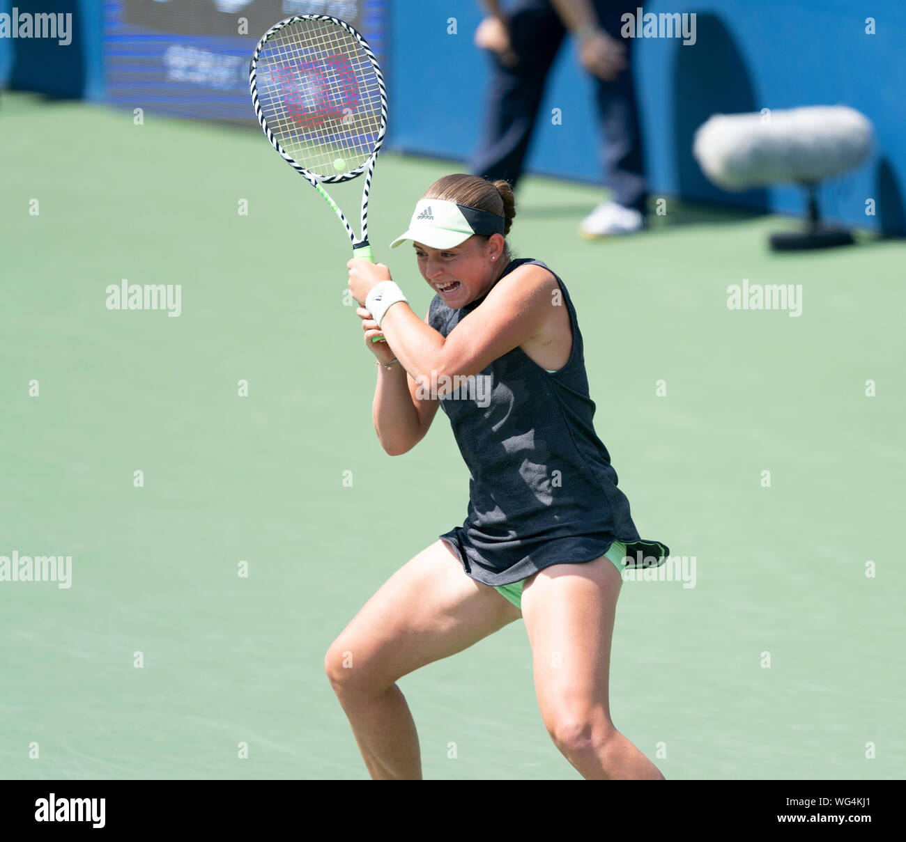 New York, NY - August 31, 2019: Jelena Ostapenko (Latvia) in action ...