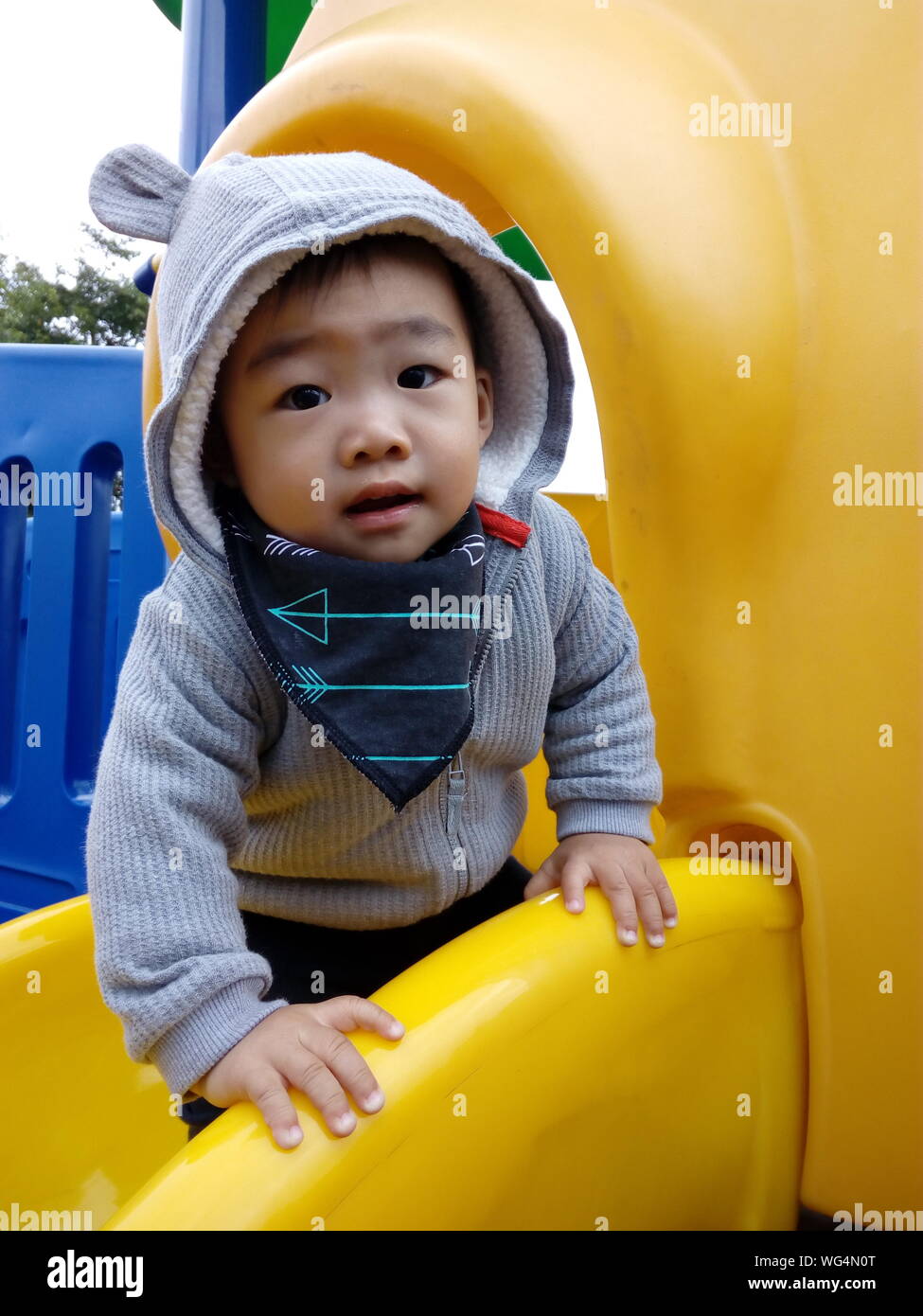 Baby playing outdoor hi-res stock photography and images - Alamy