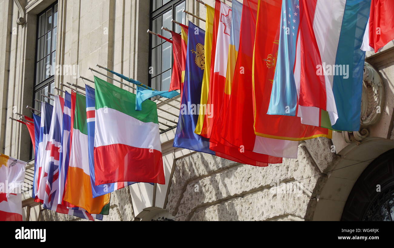 Flags wall hi-res stock photography and images - Alamy