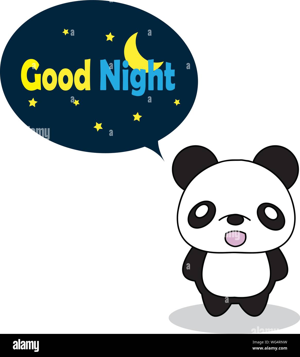 cartoon panda goodnight . Vector - Vector Stock Vector Image & Art - Alamy
