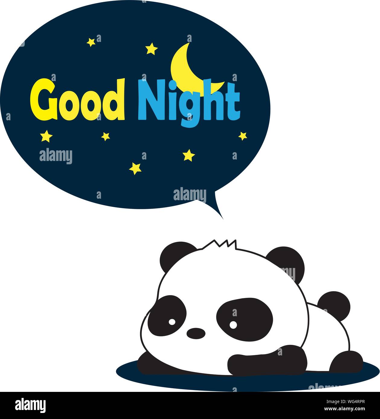 cartoon panda goodnight . Vector - Vector Stock Vector Image & Art - Alamy
