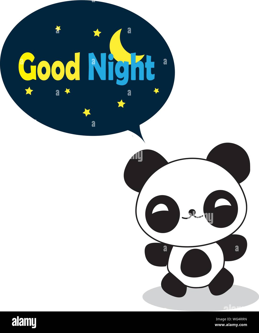 cartoon panda goodnight . Vector - Vector Stock Vector Image & Art - Alamy