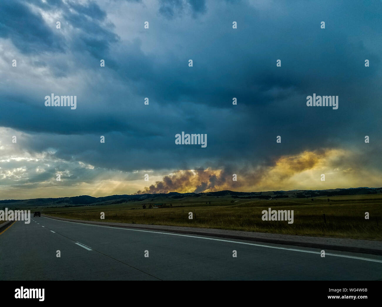 Smoke over road hi-res stock photography and images - Alamy