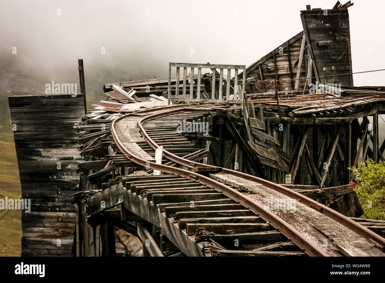 Mill complex, historic Independence Mine, Hatcher Pass, Alaska Stock ...