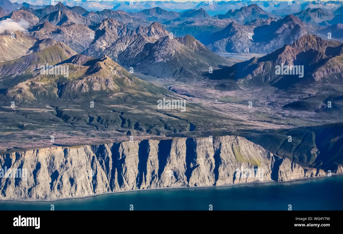 Aerial view rugged coastal cliffs hi-res stock photography and images ...