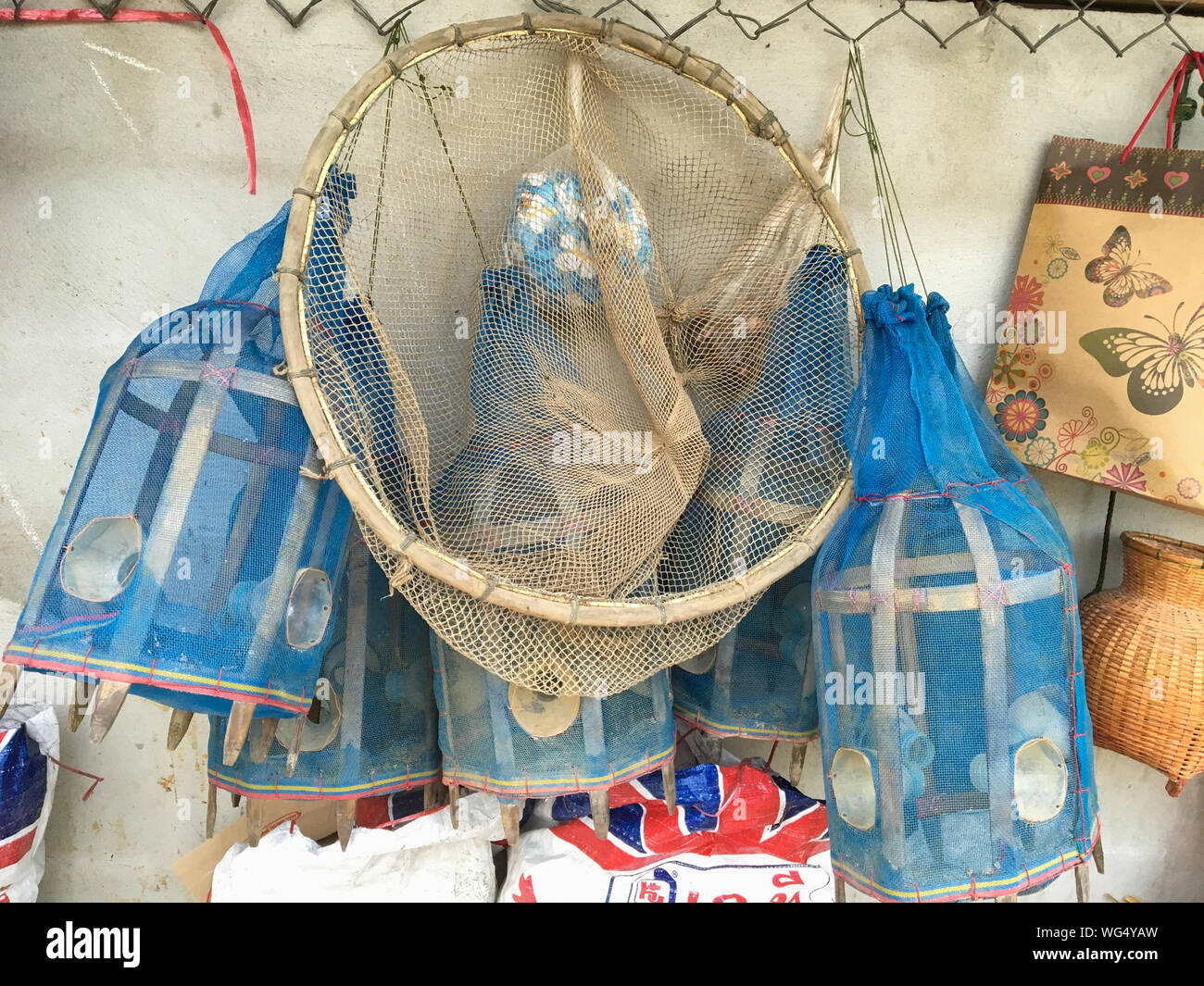Fishing nets hanging hi-res stock photography and images - Alamy