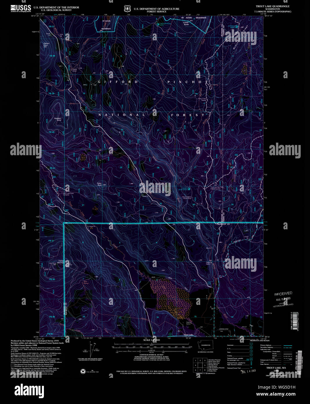 Map of trout lake washington hi-res stock photography and images - Alamy