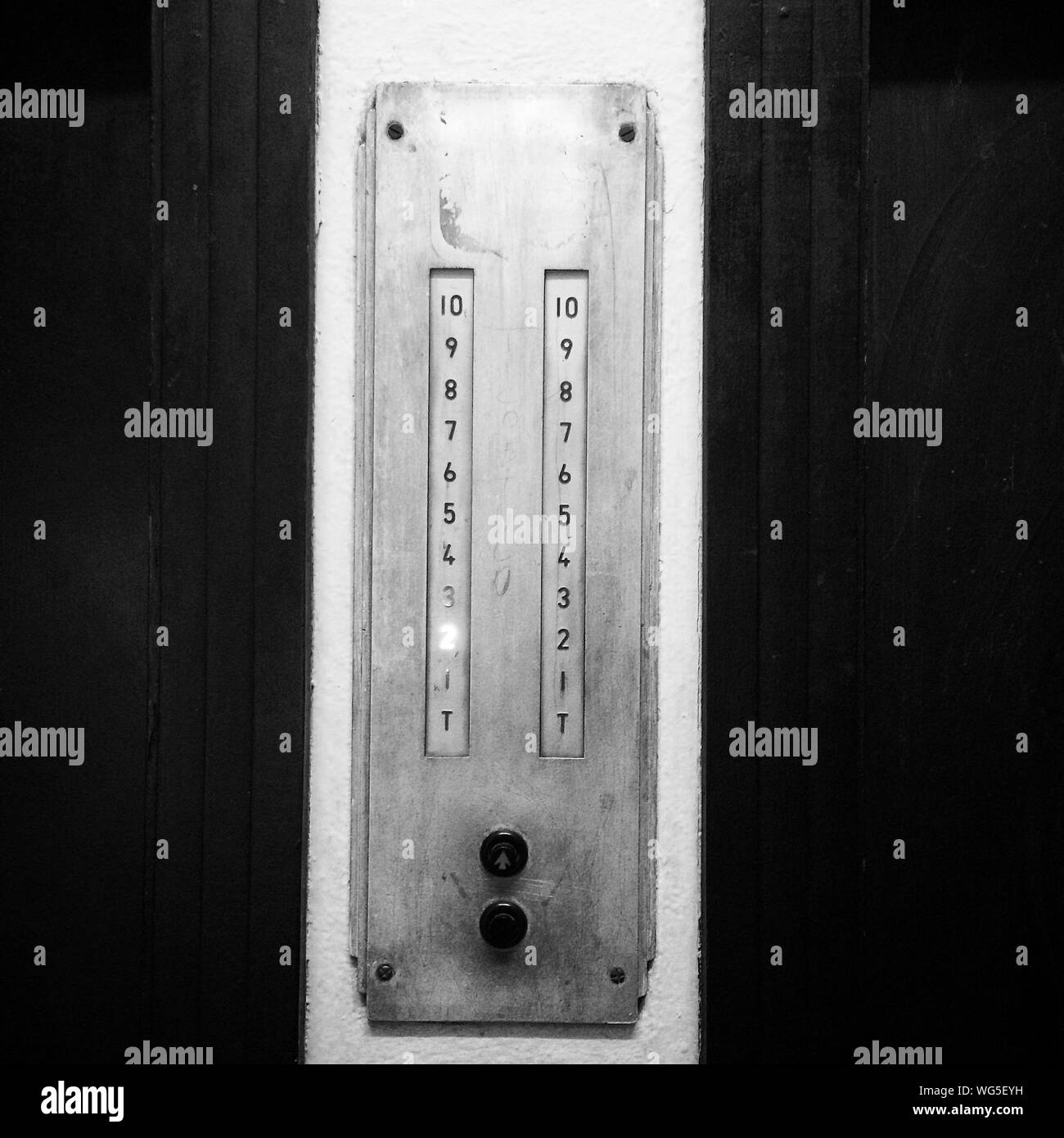 Elevator push button Black and White Stock Photos & Images - Alamy