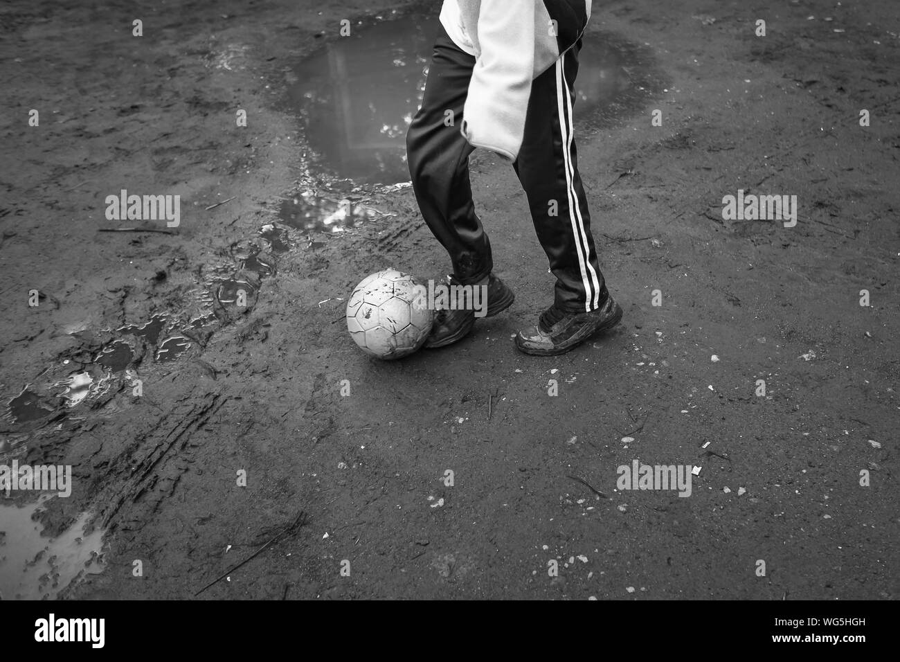 Puddle field Black and White Stock Photos & Images - Alamy
