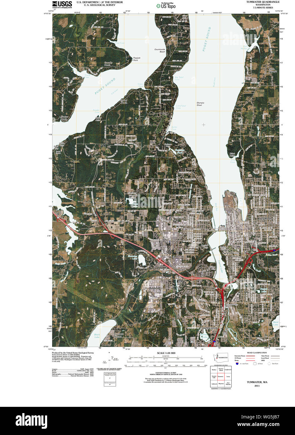 Tumwater map hi-res stock photography and images - Alamy