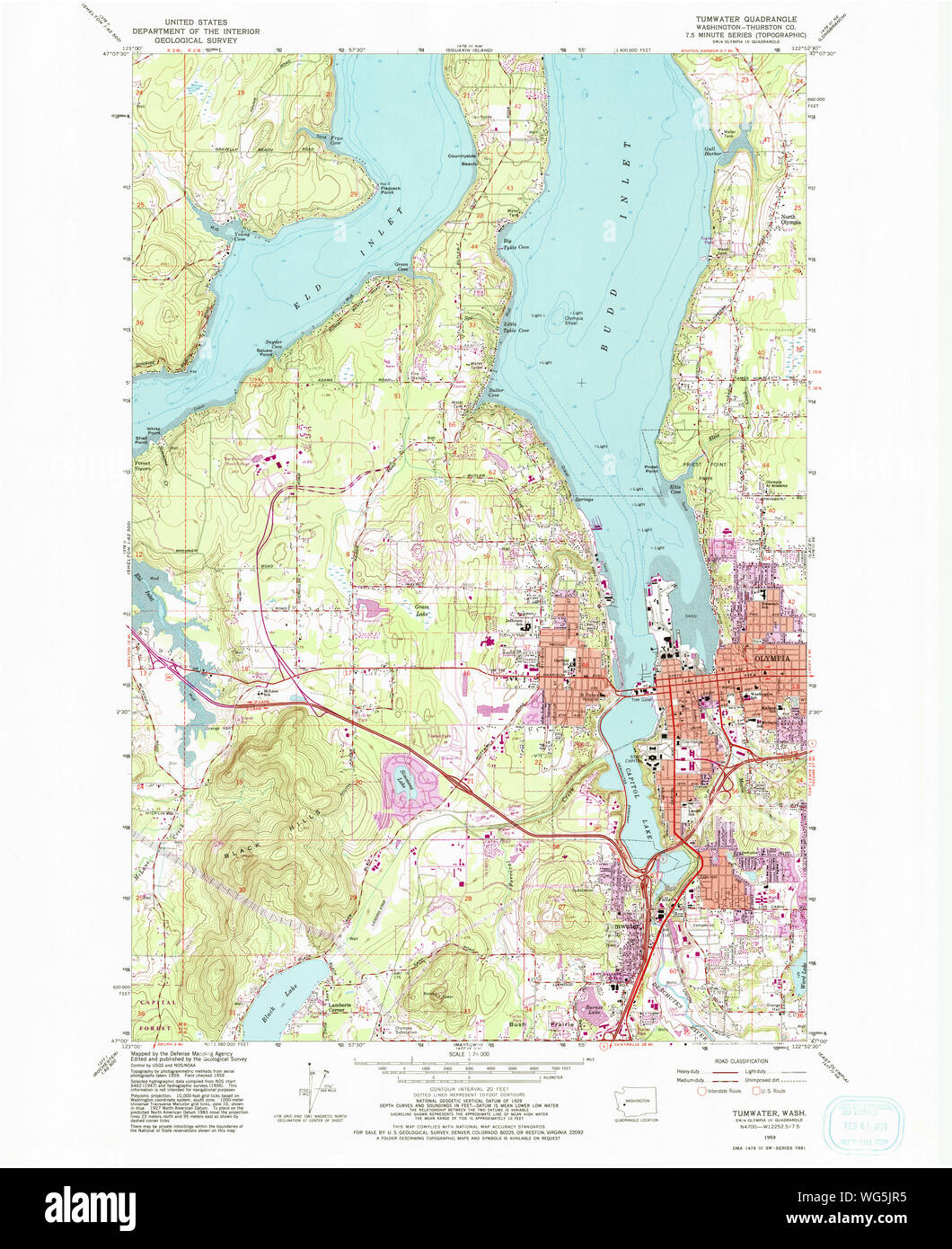 Map of tumwater washington Cut Out Stock Images & Pictures - Alamy