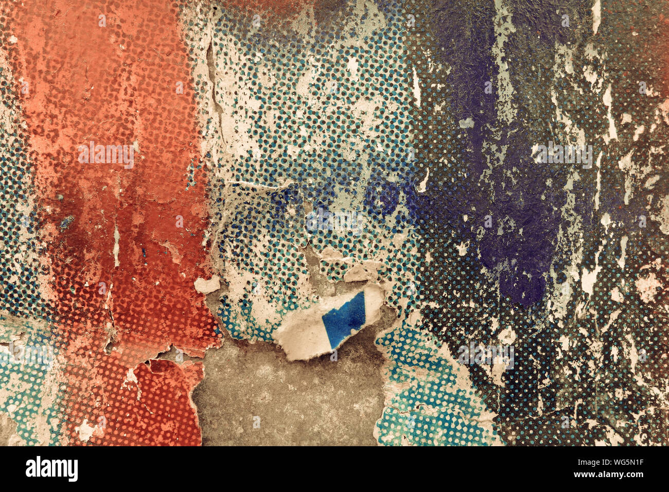 Close-up Of Torn Poster On Wall Stock Photo - Alamy