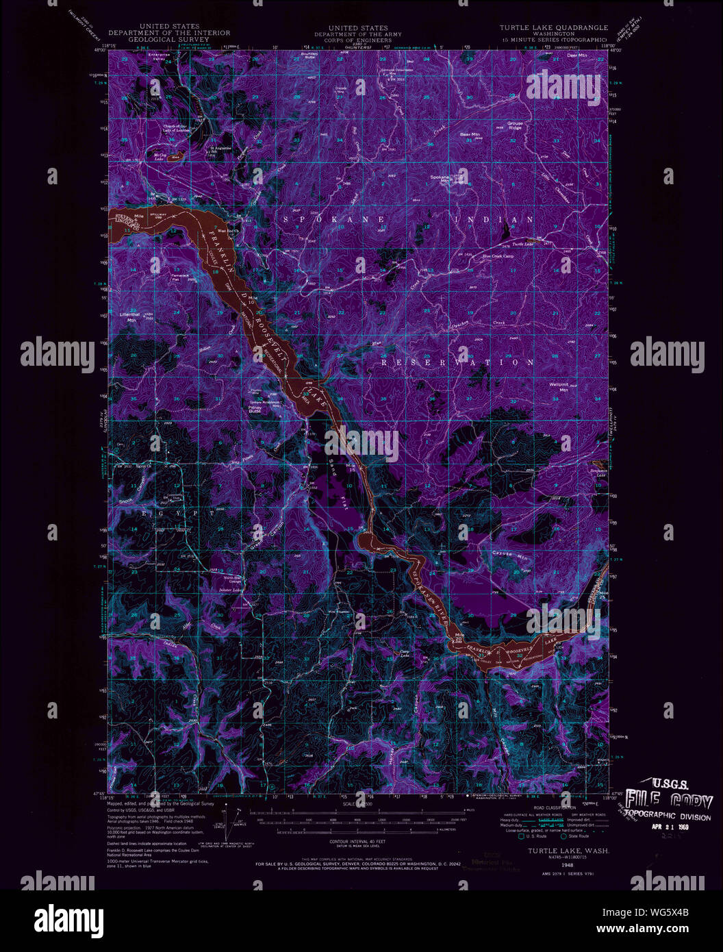 Turtle lake map hi-res stock photography and images - Alamy