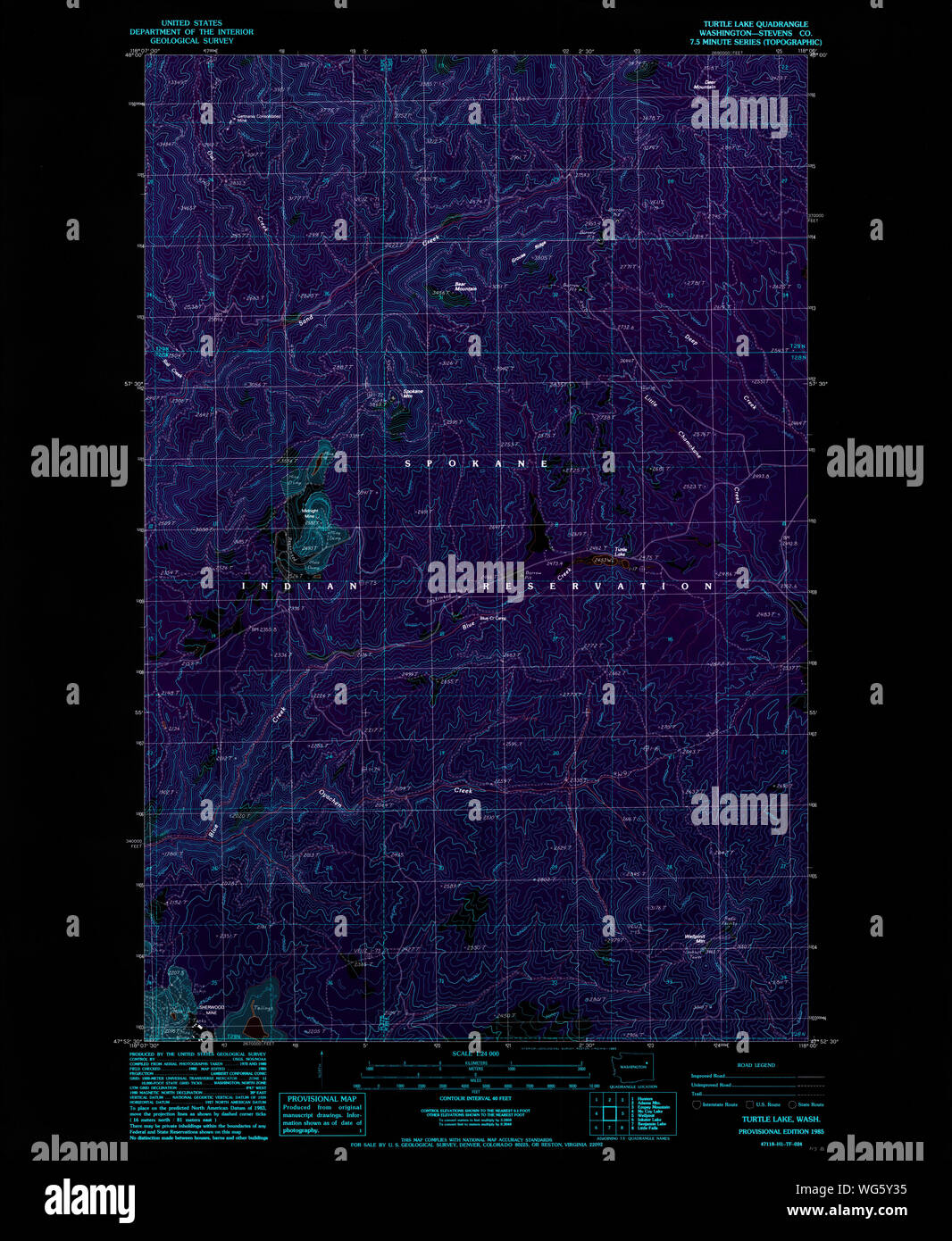 Turtle lake map hi-res stock photography and images - Alamy