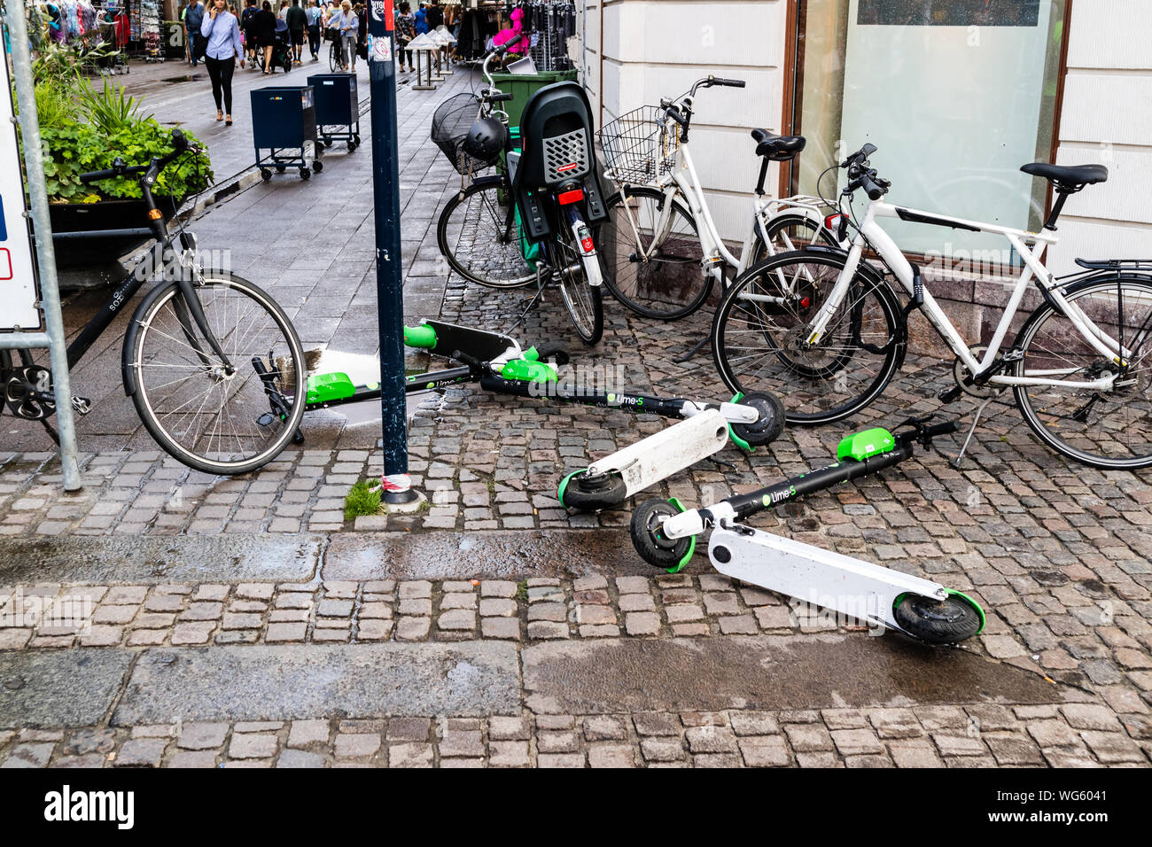 Scooter knocked over hi-res stock photography and images - Alamy