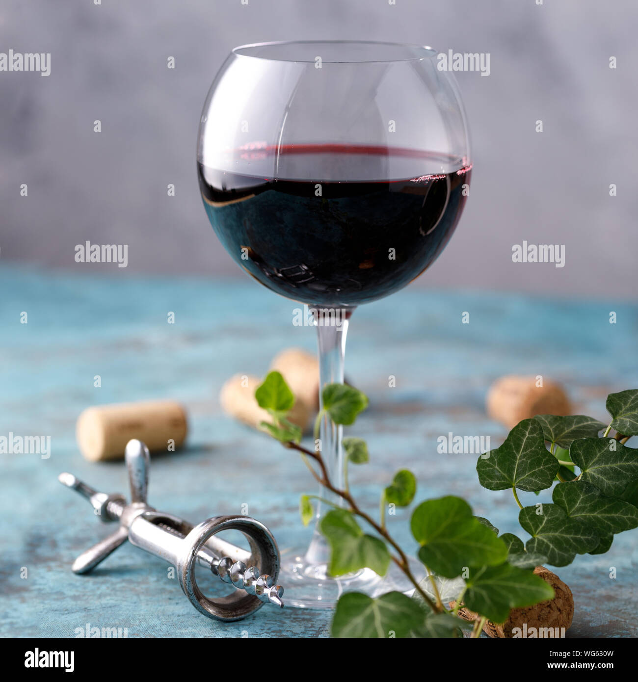 A glass with red wine. The concept of winemaking. Place under your text ...